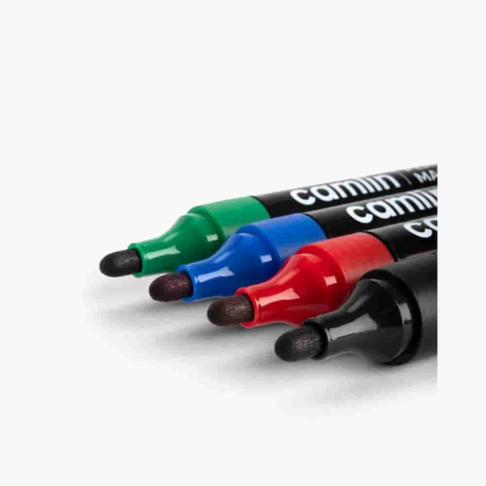 Camlin Permanent Markers Assorted Pouch Of 4 Shades | Ant Mascot